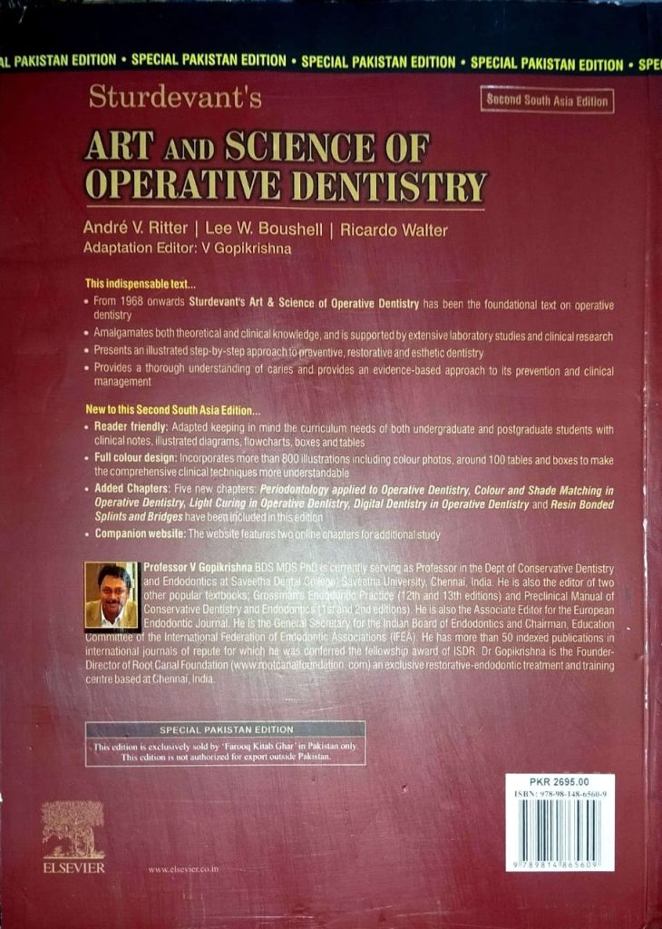 Sturdevant’s Art & Science of Operative Dentistry - UPMED Books